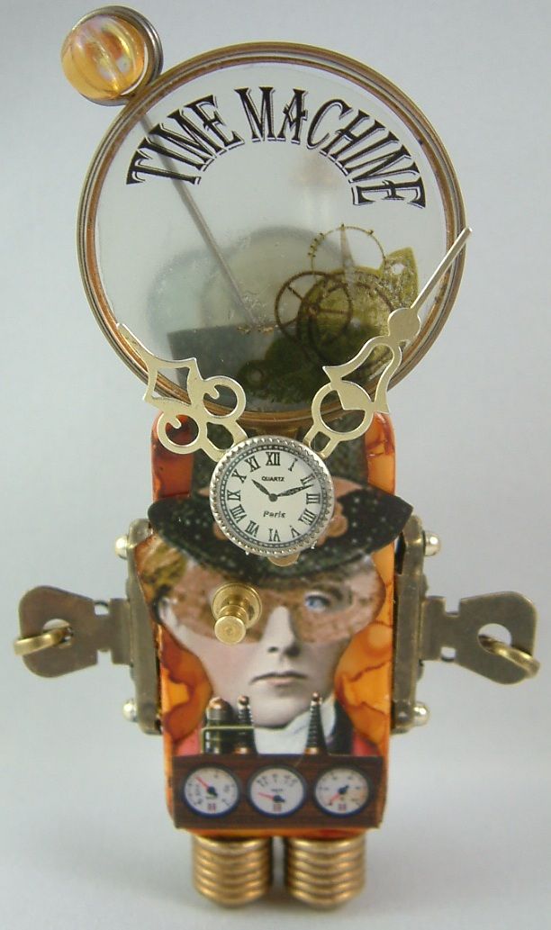 Artfully Musing: Steampunk Time Machine Domino Book